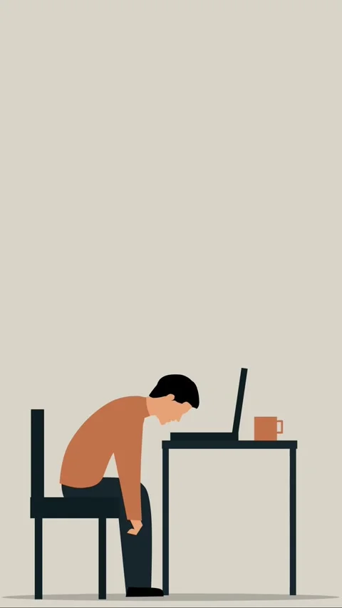 Exhausted Worker Falling Asleep at Desk ... | Stock Video | Pond5