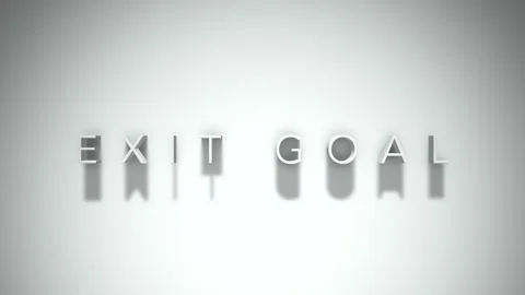 exit goal 3D title animation with shadow... | Stock Video | Pond5