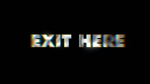 Exit here - text animation typeface slog... | Stock Video | Pond5