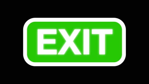 Exit Neon Sign Lights Blinking Animation... | Stock Video | Pond5