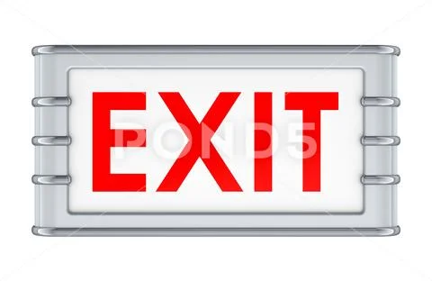 Exit Sign Lightbox, Exit Frame. 3D rendering Illustration #289782352