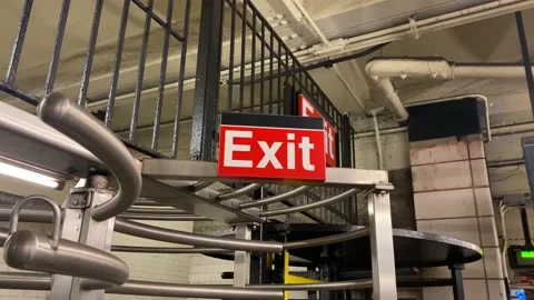 Exit Sign on New York City Subway Turnst... | Stock Video | Pond5