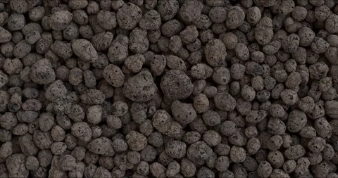 Expanded clay pellets background. | Stock Video | Pond5