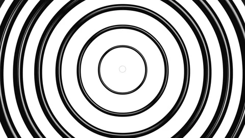 Expanding black circular waves on plain ... | Stock Video | Pond5