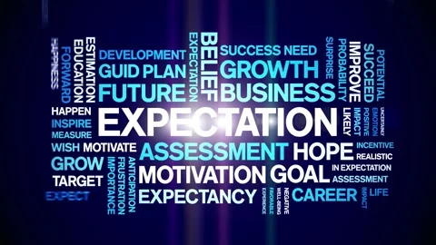 Expectation animated tag word cloud,anim... | Stock Video | Pond5