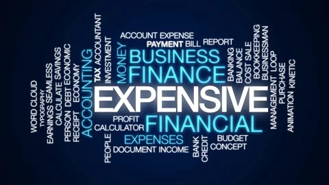 Expensive animated word cloud. Kinetic t... | Stock Video | Pond5