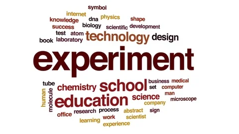 Experiment animated word cloud, text des... | Stock Video | Pond5