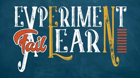 Experiment fail learn motivation quote v... | Stock Video | Pond5
