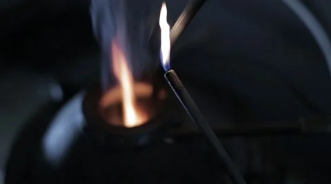 Experiment fire resistance. Soldering Ga... | Stock Video | Pond5