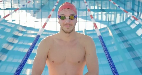 An expert swimmer is training in a swimm... | Stock Video | Pond5