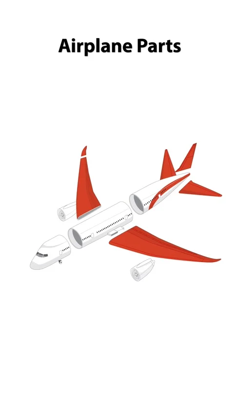Exploded View Animation of Airplane Comp... | Stock Video | Pond5