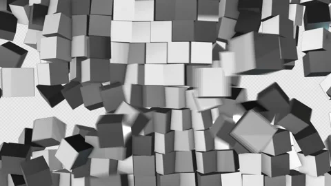 Exploding Block Wall Transition with An ... | Stock Video | Pond5