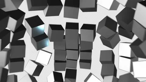 Exploding Block Wall Transition with An ... | Stock Video | Pond5