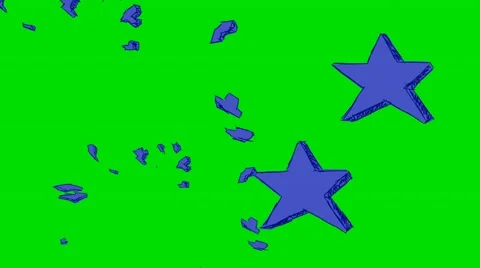 Exploding Blue Stars - Animation - Hand-... | Stock Video | Pond5
