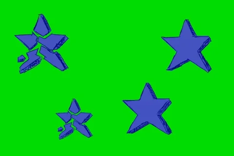 Exploding Blue Stars - Animation - Hand-... | Stock Video | Pond5