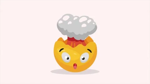 exploding emoji character social animati... | Stock Video | Pond5