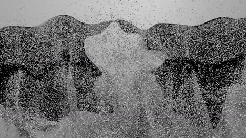 Exploding falling down sand texture 3D v... | Stock Video | Pond5