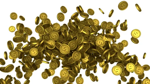 Gold Coins Render Stock Footage ~ Royalty Free Stock Videos | Pond5