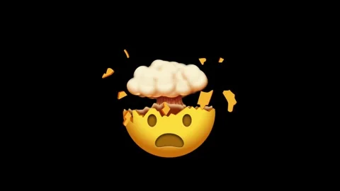 Exploding Head Emoji Animated 4K Video |... | Stock Video | Pond5