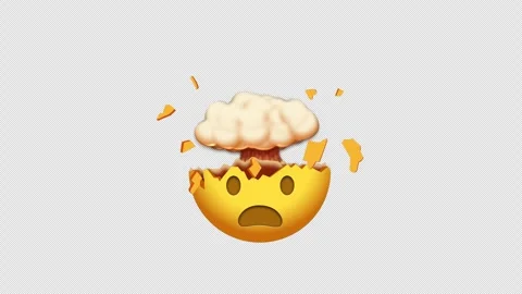Exploding Head Emoji Animated on a Trans... | Stock Video | Pond5