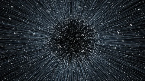 Exploding letters with black background | Stock Video | Pond5