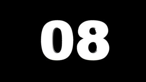 Exploding Morphing 3D countdown from ten... | Stock Video | Pond5