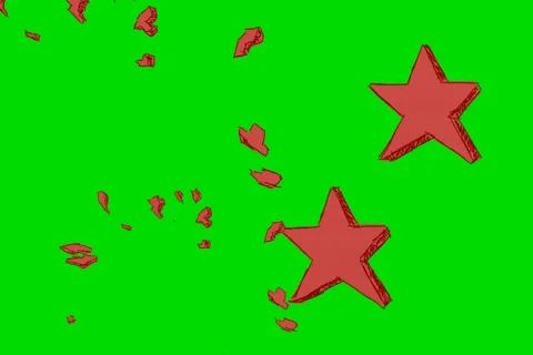Exploding Red Stars - Animation - Hand-D... | Stock Video | Pond5