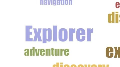 Explorer Word Cloud Animated Isolated On... | Stock Video | Pond5