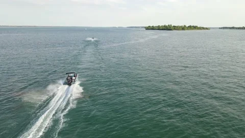 Exploring the Detroit River: Power Boati... | Stock Video | Pond5