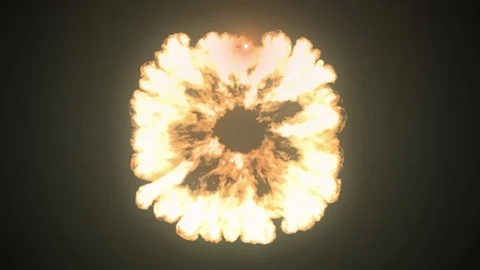 Explosion and a ring of fire | Stock Video | Pond5