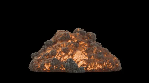 Explosion blast VFX element with Alpha c... | Stock Video | Pond5