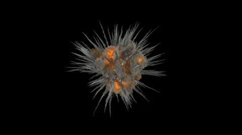 Explosion blast VFX element Top View wit... | Stock Video | Pond5