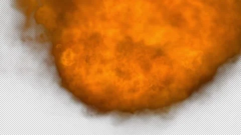 Explosion. Fire. Smoke cloud. Transparen... | Stock Video | Pond5
