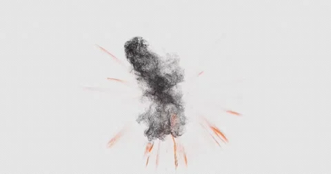 explosion, fireball with bursting projec... | Stock Video | Pond5