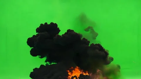 Explosion footage green screen 4k, 3D An... | Stock Video | Pond5