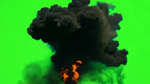 Explosion footage green screen 4k, 3D An... | Stock Video | Pond5