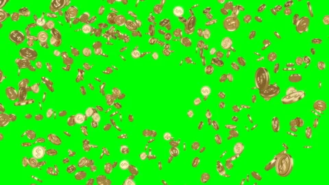 Explosion of gold coins turning into a t... | Stock Video | Pond5
