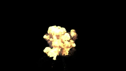 Explosion on green screen with alpha mat... | Stock Video | Pond5