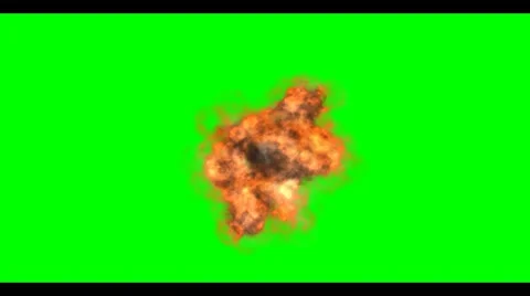 Explosion on green screen background | Stock Video | Pond5