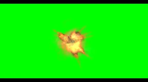 Explosion on green screen background | Stock Video | Pond5