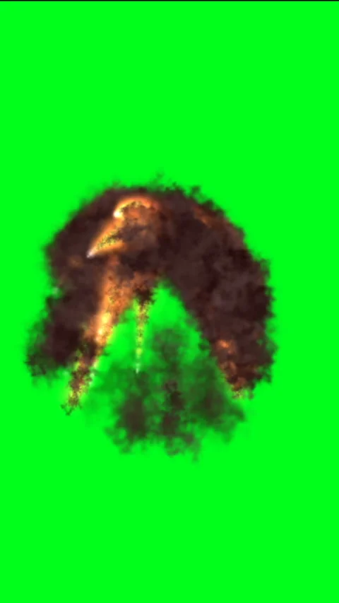 Explosion On Green Screen vertical video | Stock Video | Pond5
