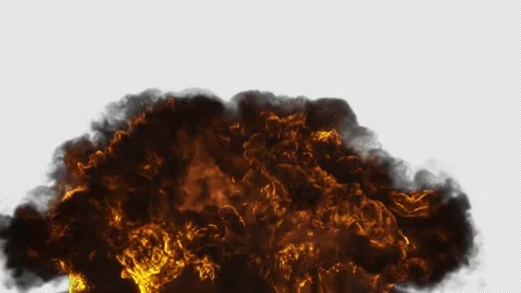 Explosion On the Ground 4K Alpha | Stock Video | Pond5