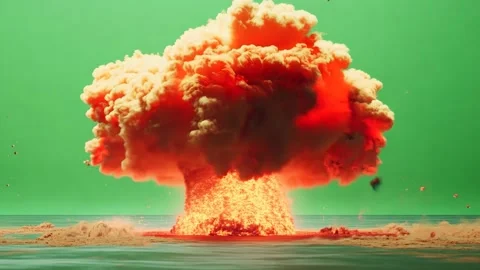 explosion of a nuclear bomb. nuclear exp... | Stock Video | Pond5