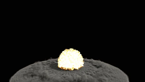 The explosion of a nuclear bomb. Realist... | Stock Video | Pond5