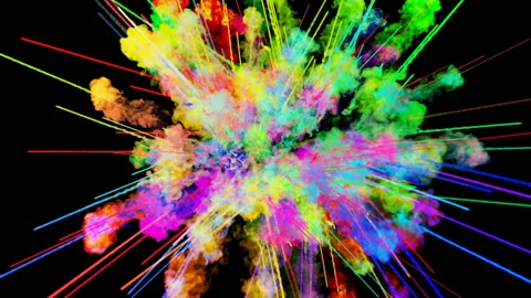 explosion of powder isolated on black ba... | Stock Video | Pond5