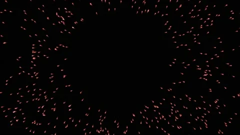 explosion of red color particles in the ... | Stock Video | Pond5