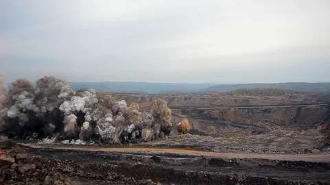 Quarry Explosions Stock Footage ~ Royalty Free Stock Videos | Pond5