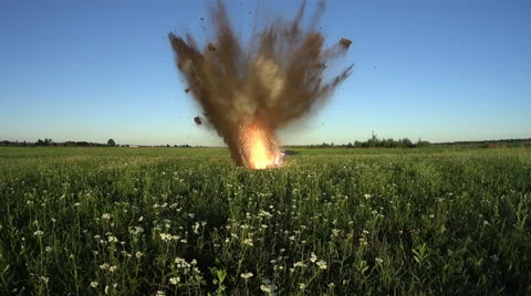 Explosion of small-caliber projectile on... | Stock Video | Pond5