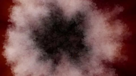 An explosion of smoke with a red glow ag... | Stock Video | Pond5
