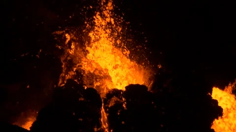 Lava Dripping Volcanoes Stock Footage ~ Royalty Free Stock Videos | Pond5